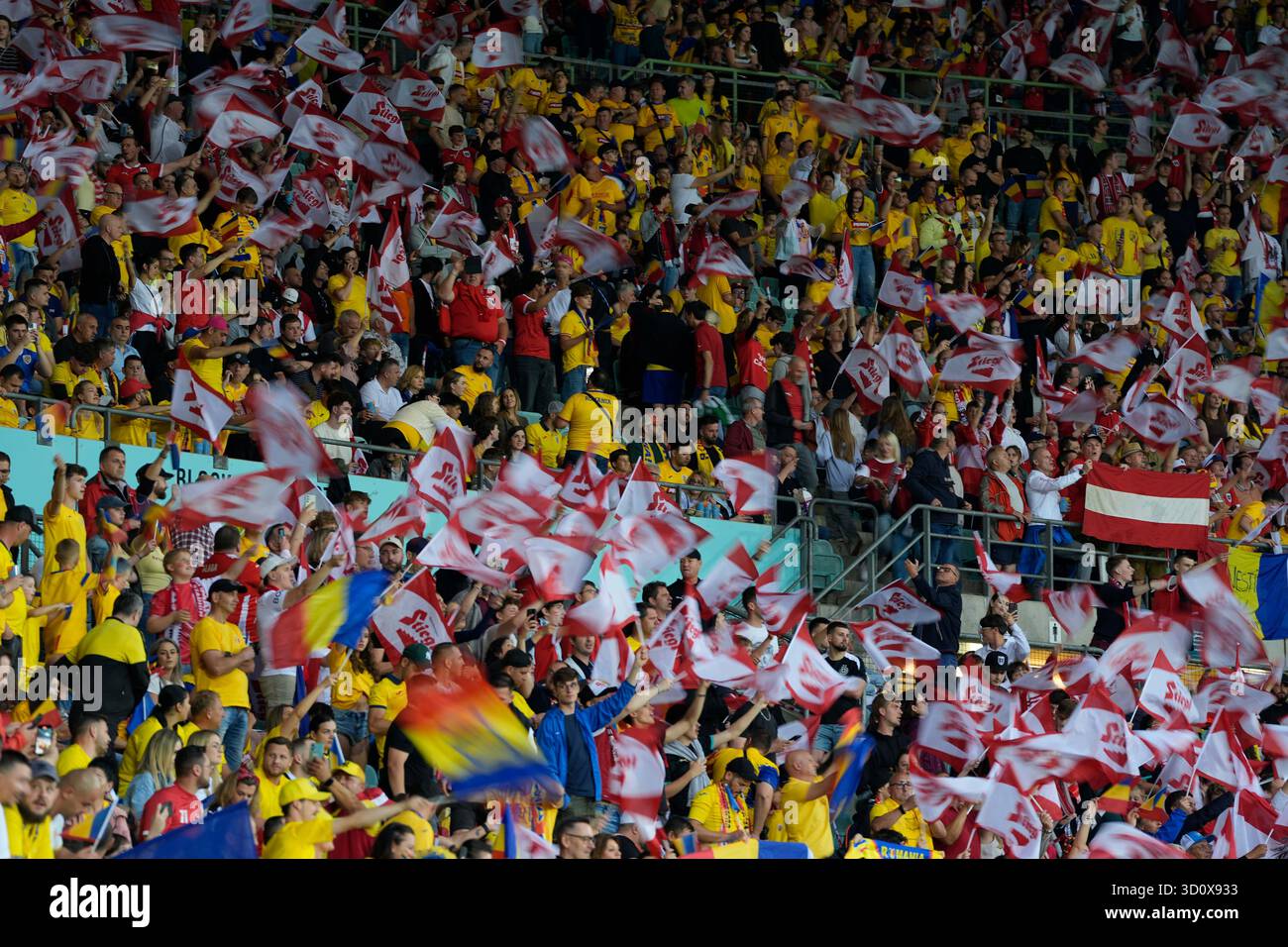 VIENNA, AUSTRIA - JUNE 7: Fans of Austria and Romania during the FIFA ...