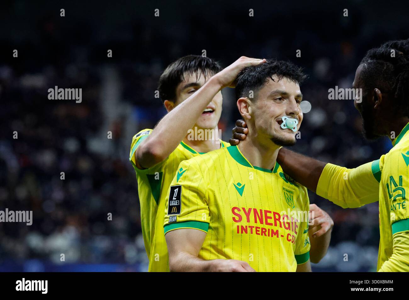 Nantes' Matthis Abline joy after scoring the decisive 2-1 goal during ...