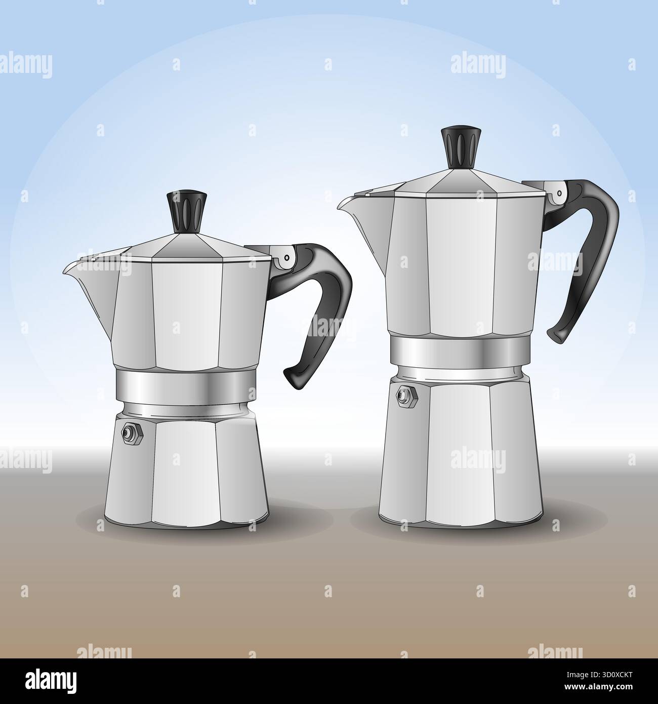 Italian moka pot on Stock Vector Images - Alamy