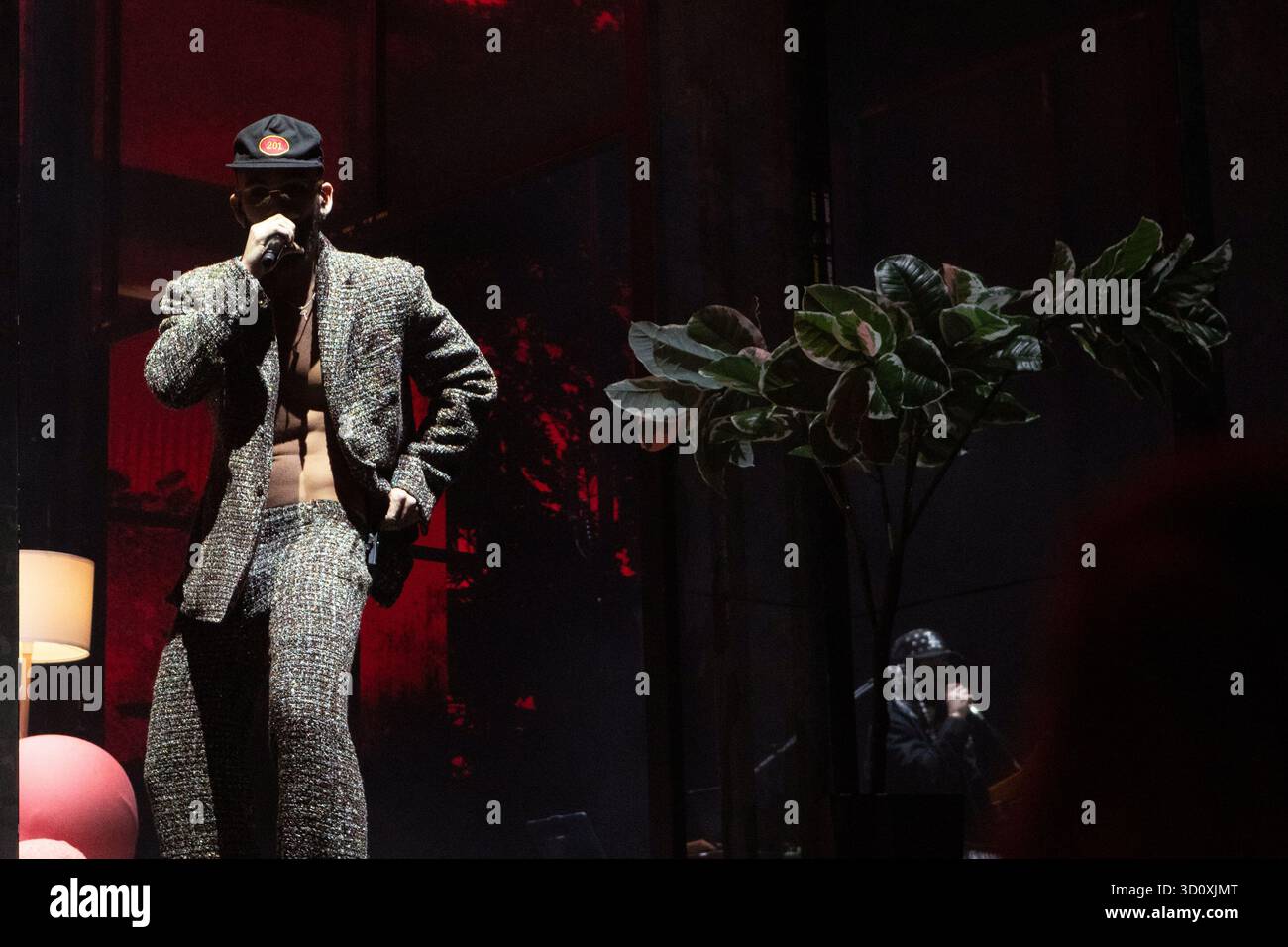 Colombian superstar Manuel Turizo performs on stage, kicking off the ...