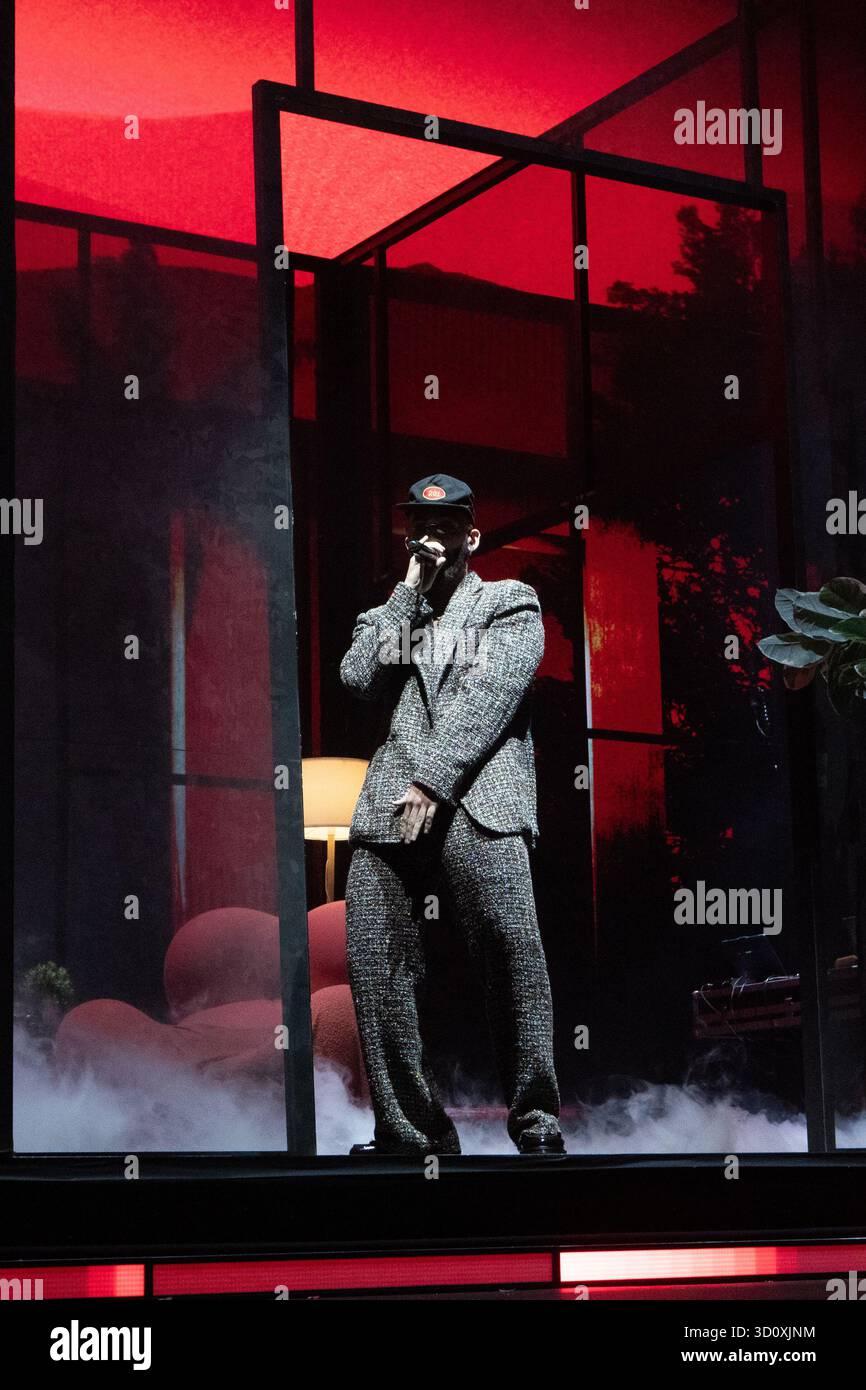 Colombian superstar Manuel Turizo performs on stage, kicking off the ...