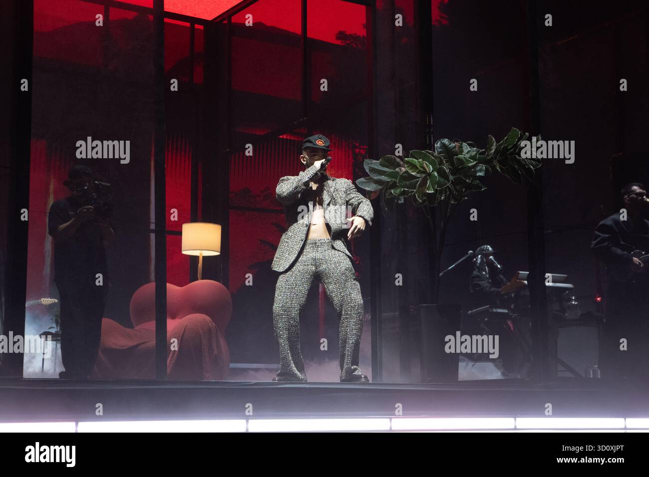 Colombian superstar Manuel Turizo performs on stage, kicking off the ...