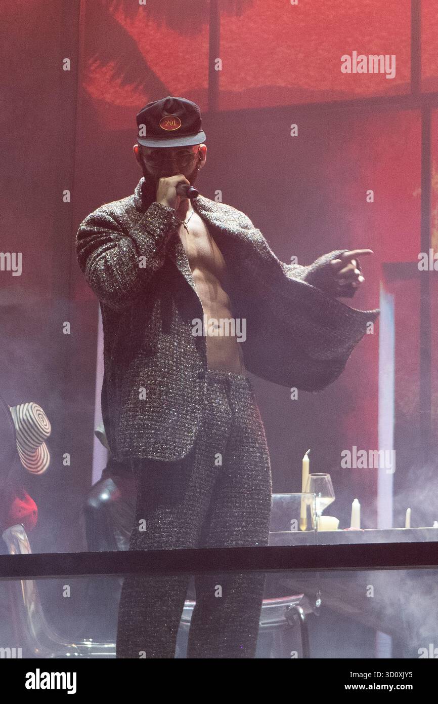 Colombian superstar Manuel Turizo performs on stage, kicking off the ...