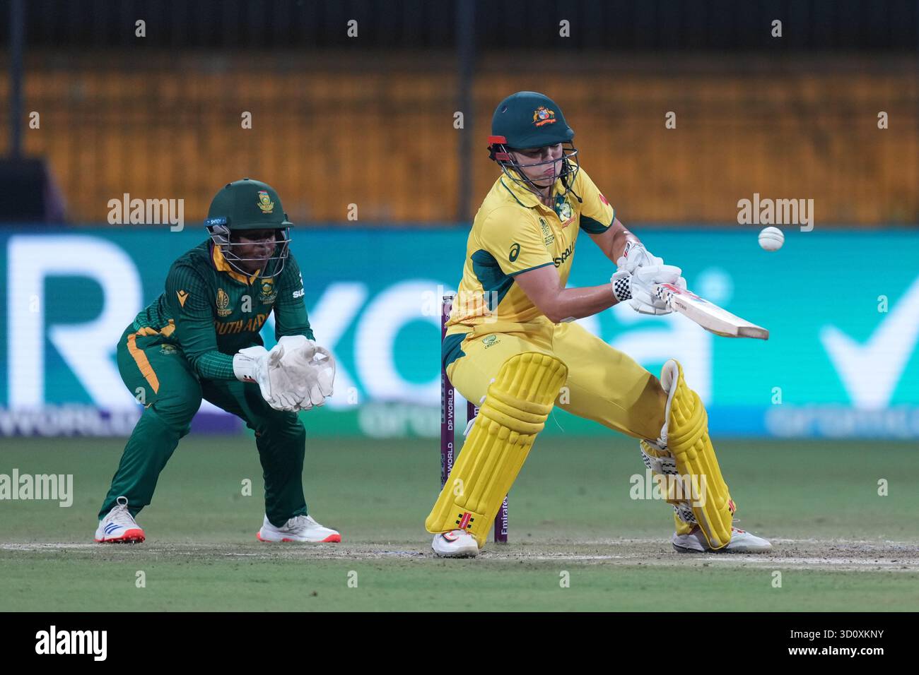 Australia's Georgia Voll plays a shot during the ICC Women's Cricket ...