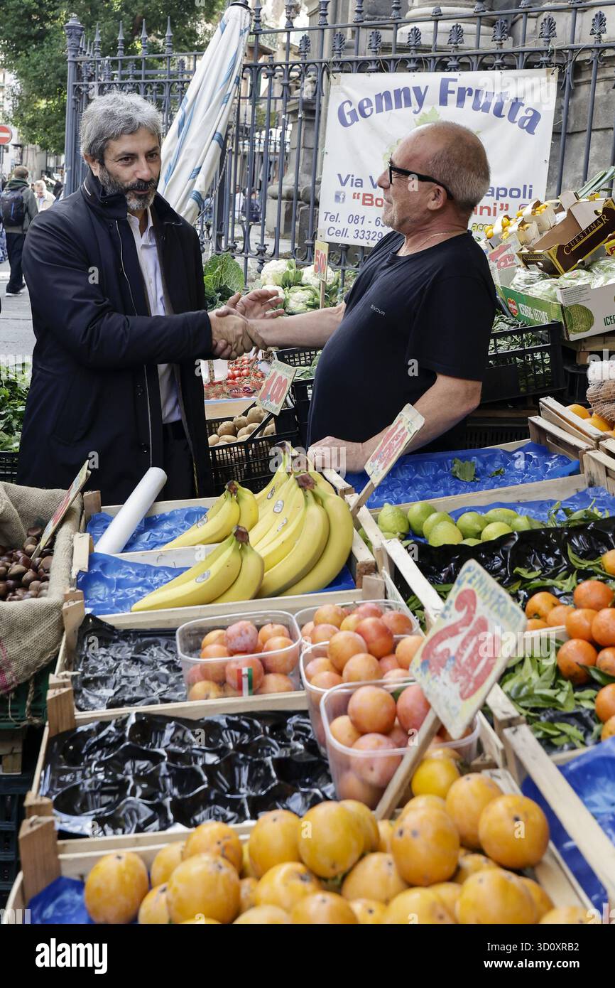 Roberto Fico, candidate for the Democratic Party (PD) and Five Star Movement (M5S) for the ...