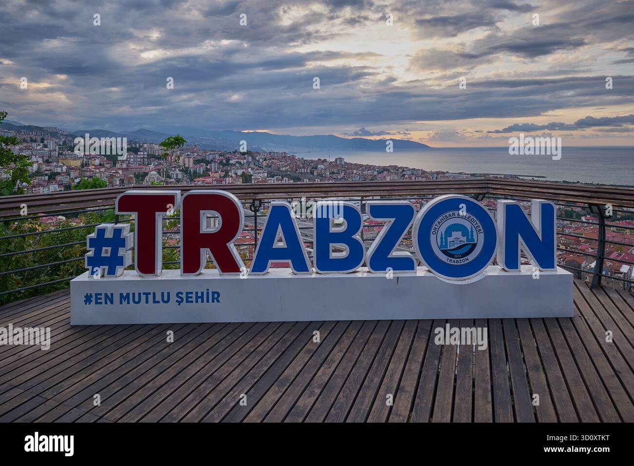 Panoramic of Trabzon city from Boztepe Observation Deck . It is a city ...