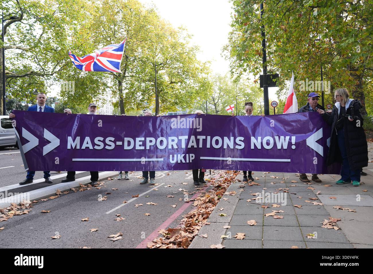 People take part in a march in central London, organised by Ukip ...