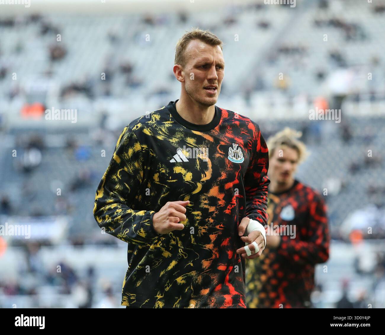 Dan Burn of Newcastle United in the pregame warmup session during the ...