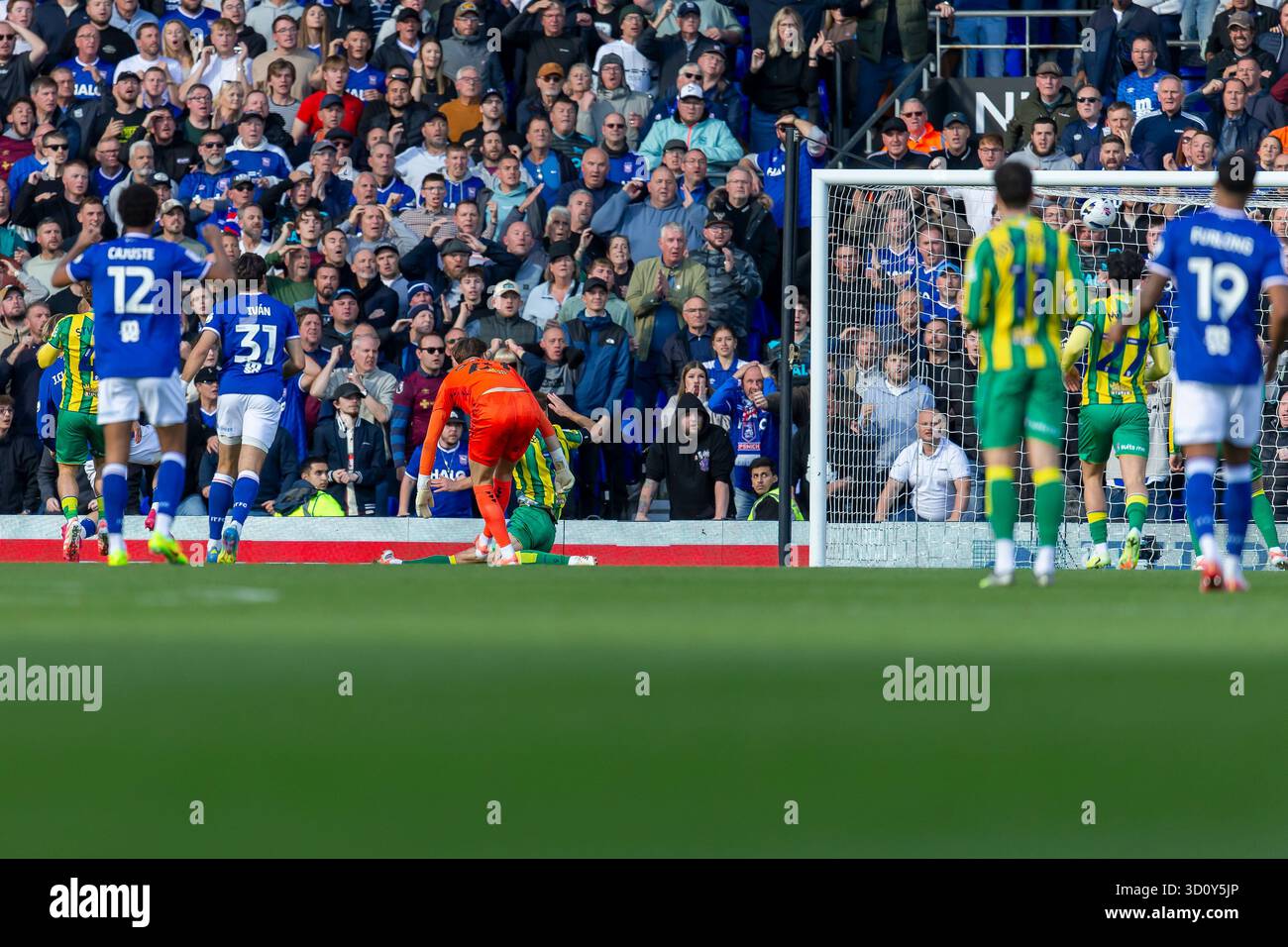 Jack Clarke of Ipswich Town scores his team's first goal during the Sky ...