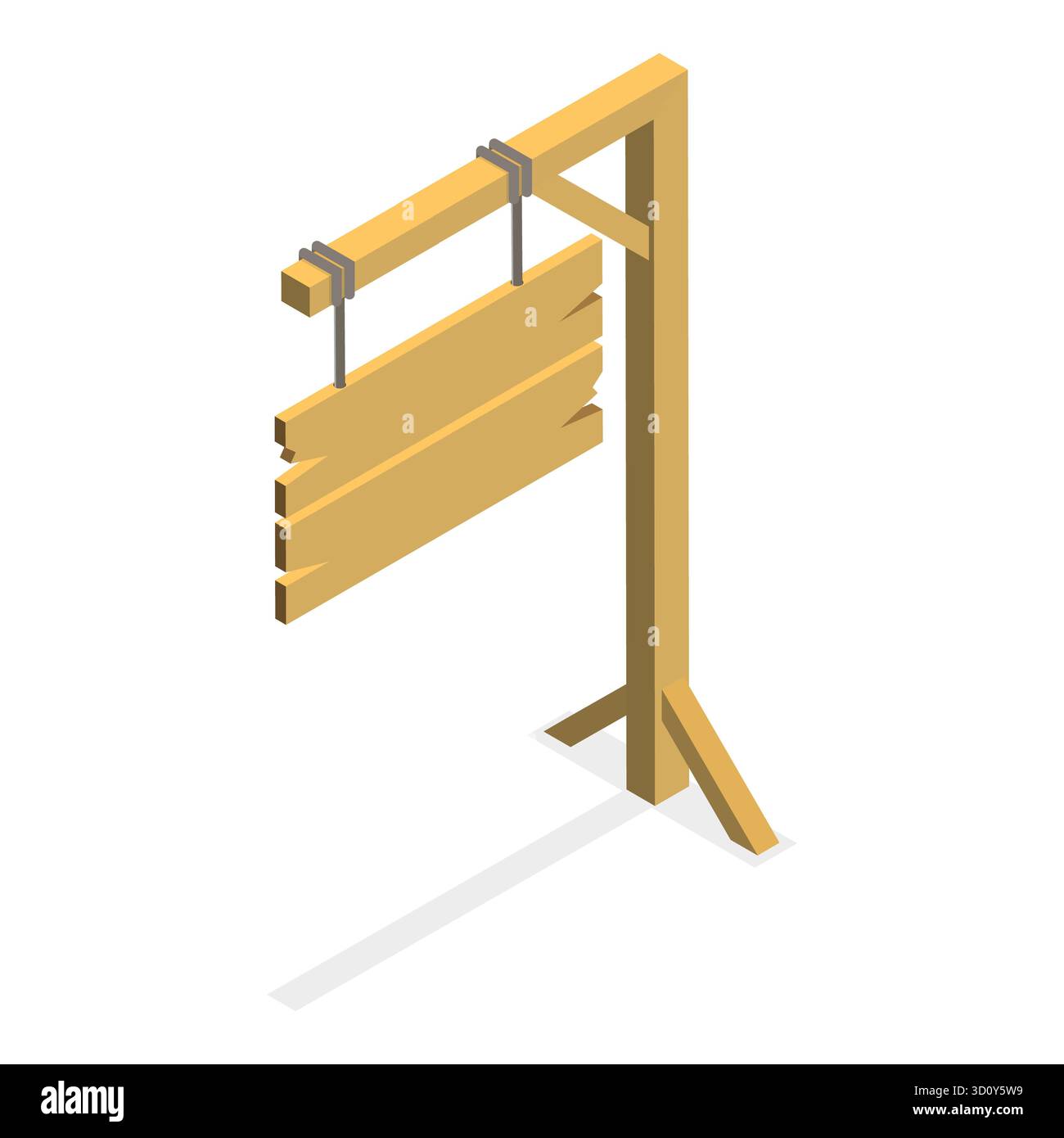 3D Isometric Flat Set of Signboard Collection, Wooden Billboards. Item ...