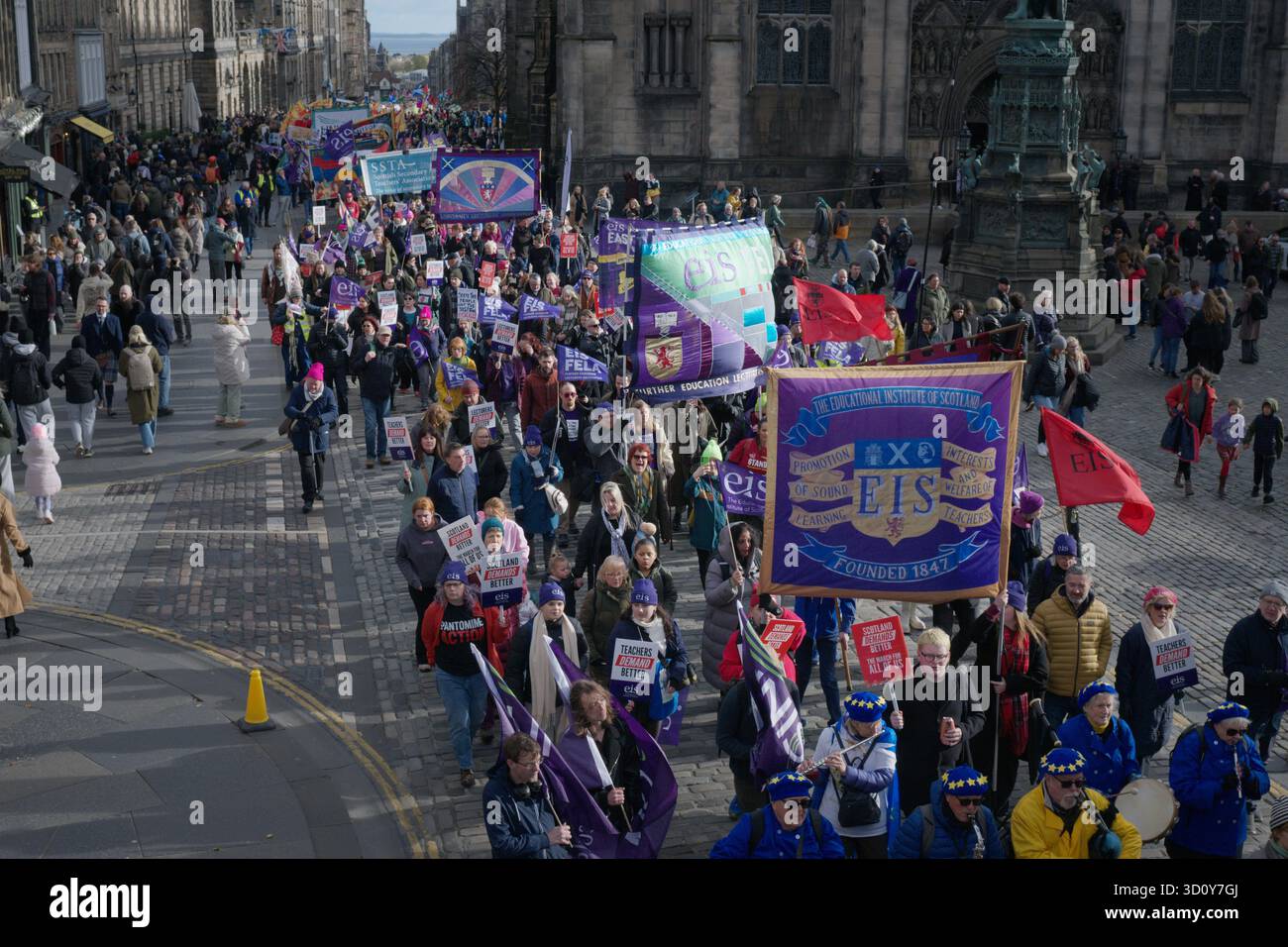 Edinburgh Scotland, UK 25 October 2025. Scotland Demands Better Anti-Poverty March takes place ...