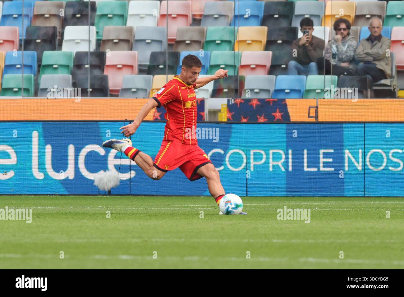 Lecce's Medon Berisha scoring the 2-1 goal for his team during the ...