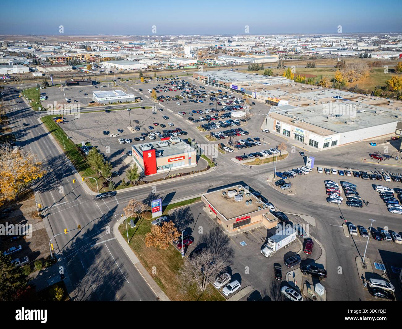 Aerial drone image of Lawson Heights Mall in Saskatoon, Saskatchewan ...