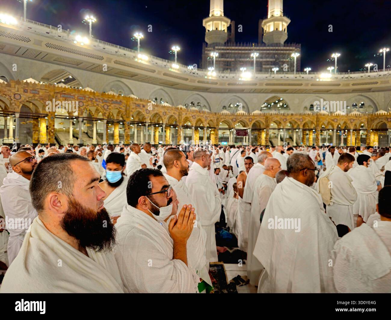 Mecca, Saudi Arabia, June 12 2024: Mataf area of the Grand Mosque ...
