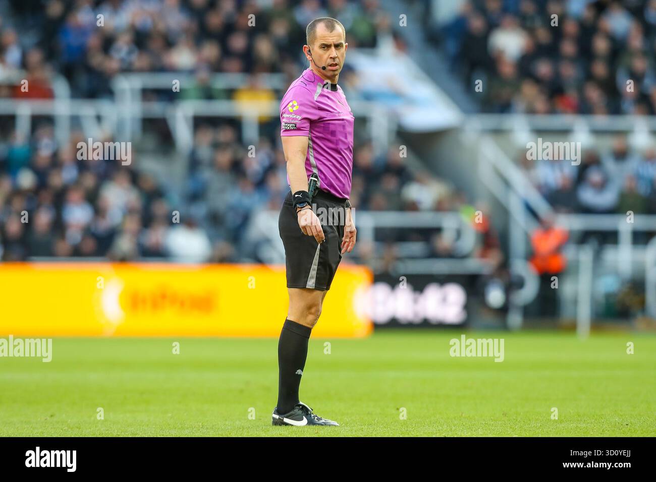 Referee Peter Bankes during the Newcastle United v Fulham Premier ...