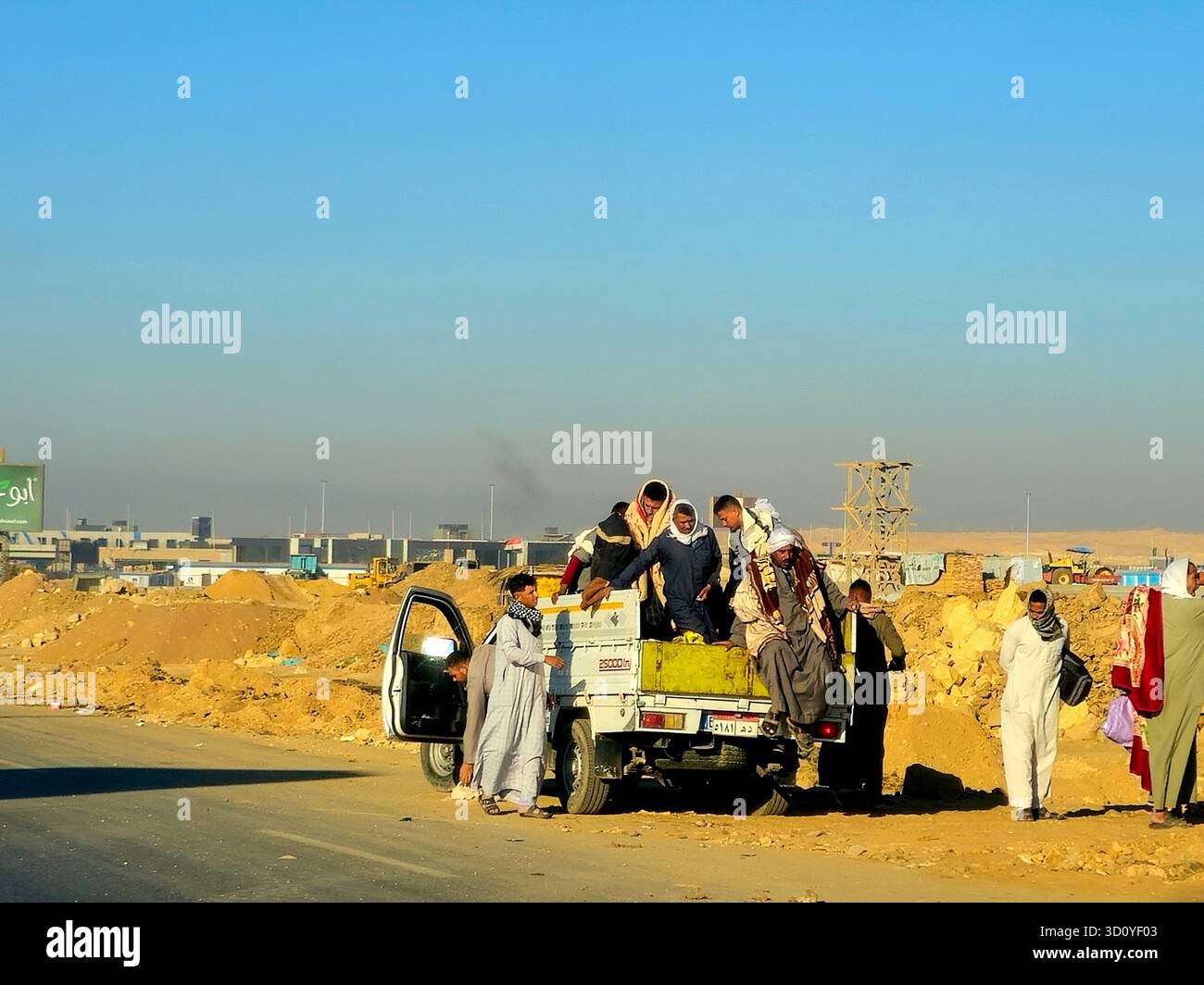 Cairo, Egypt, October 18 2025: workers at a construction and working ...