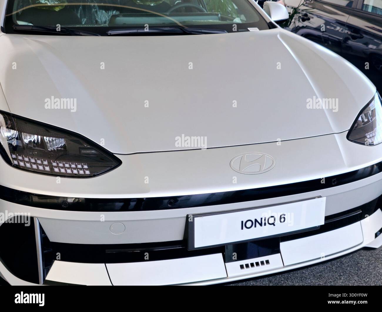 Cairo, Egypt, October 23 2025: The front of The Hyundai Ioniq 6, a ...
