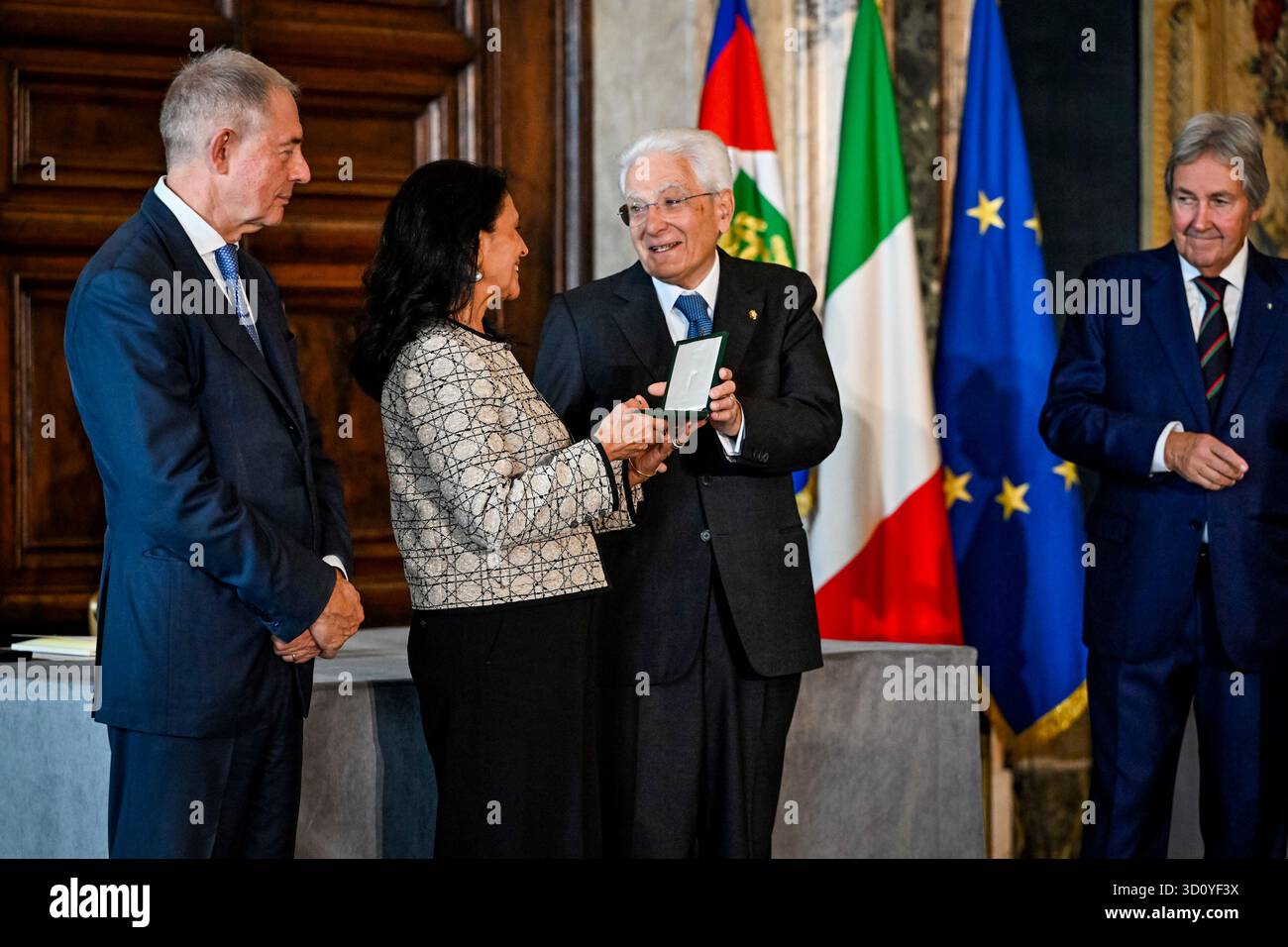 Adolfo Urso , Laura Ruggiero , Sergio Mattarella , ? Ceremony for the ...