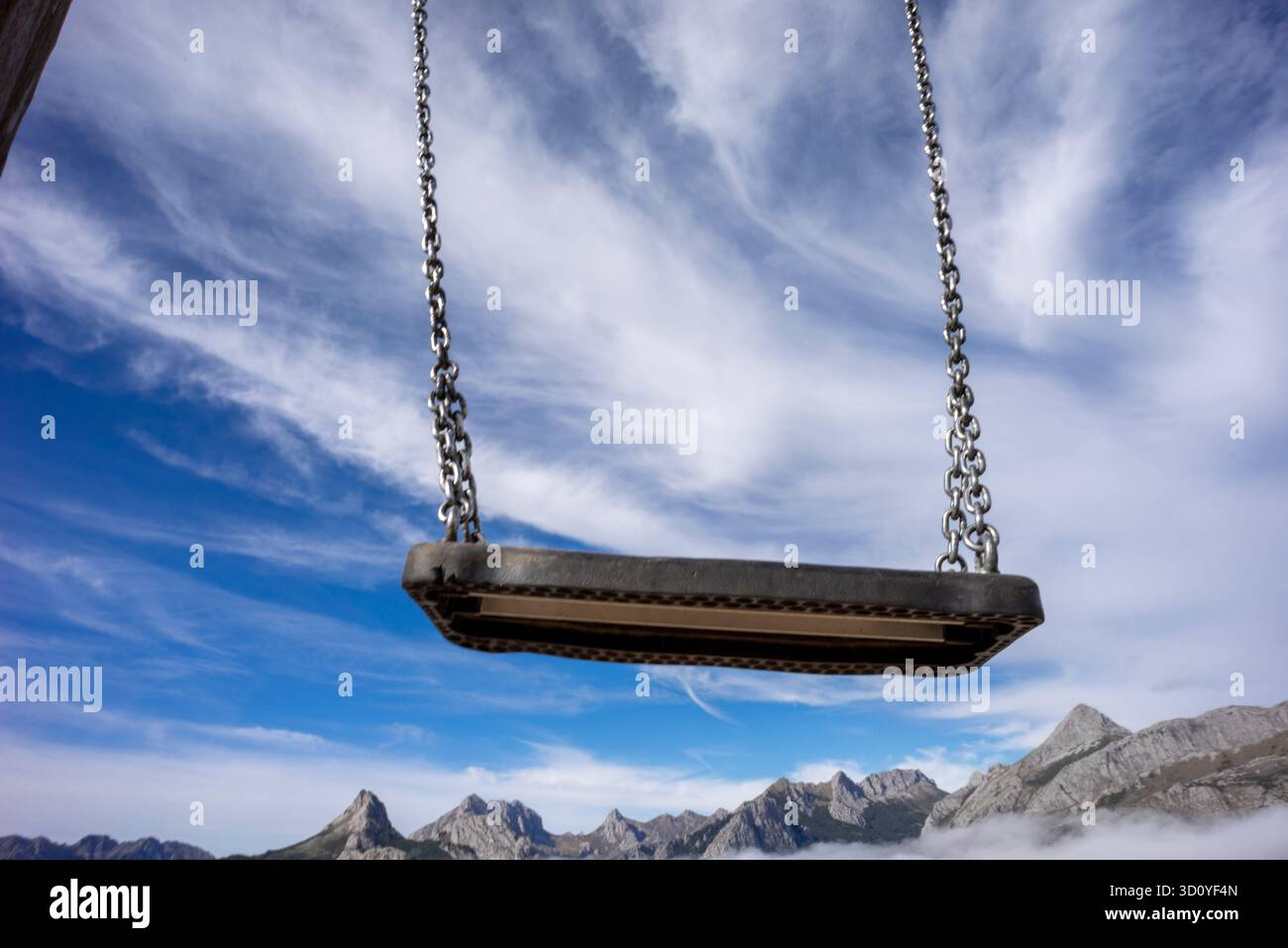 the highest swing in the world, Riaño, province of León, autonomous ...