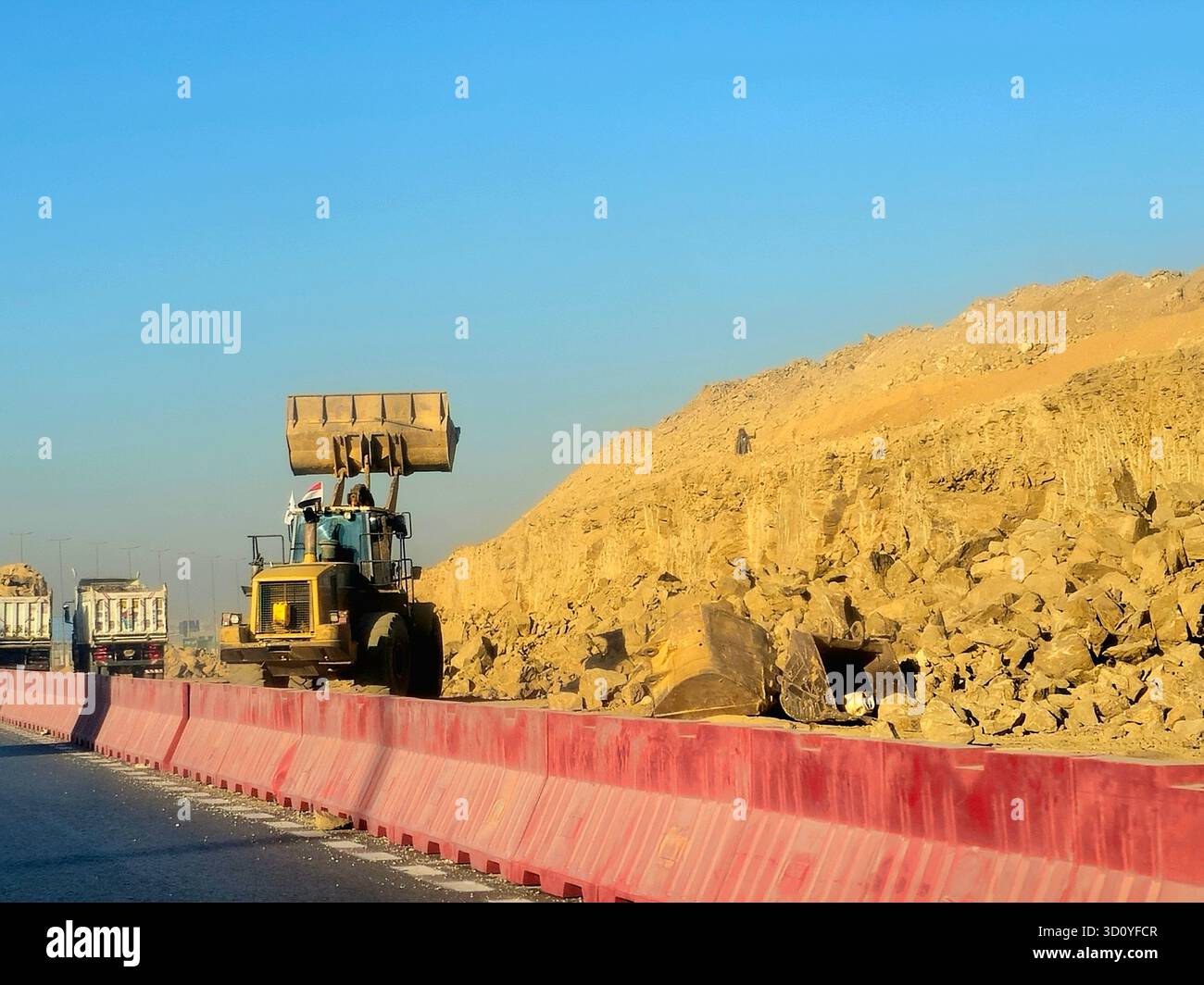Cairo, Egypt, October 18 2025: A bulldozer at a construction and ...
