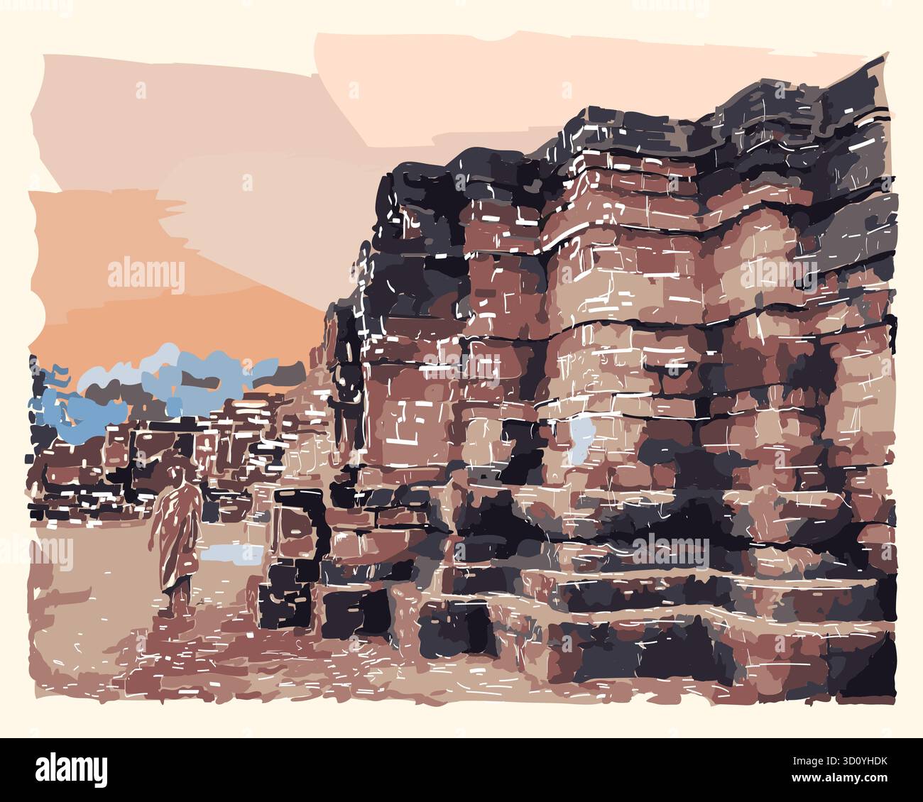 Among ruins Stock Vector Images - Alamy