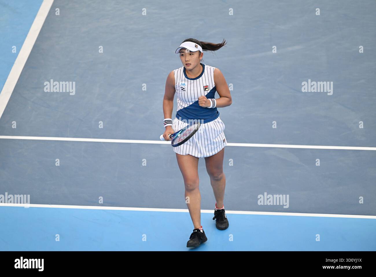 Kyoka Okamura, Japan woman's tennis player during the WTA250 qualifying ...