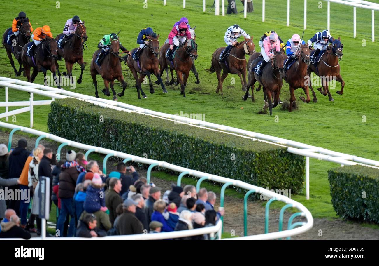 Desperate Dan ridden by Neil Callan (3rd right) on their way to winning ...