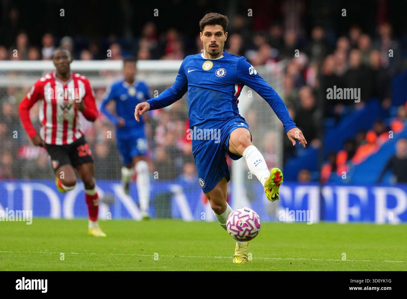Chelsea's Pedro Neto controls the ball during the English Premier ...