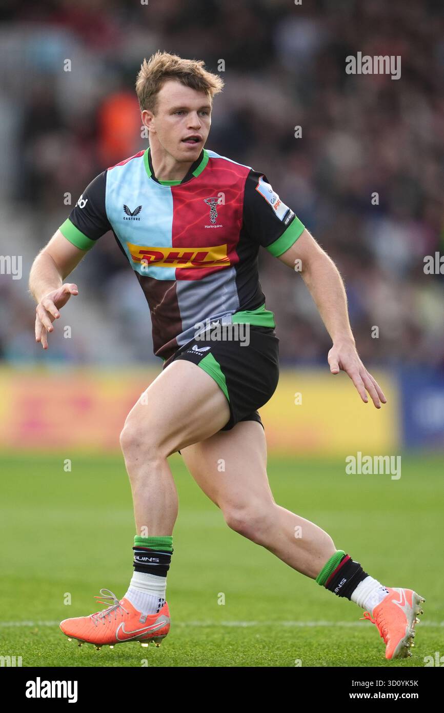 Harlequins' Jamie Benson in action during the Gallagher PREM match at ...
