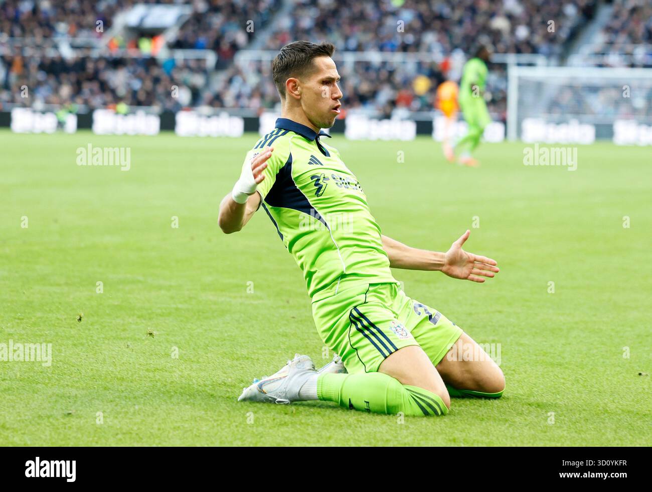 Fulham's Sasa Lukic celebrates scoring their side's first goal of the ...