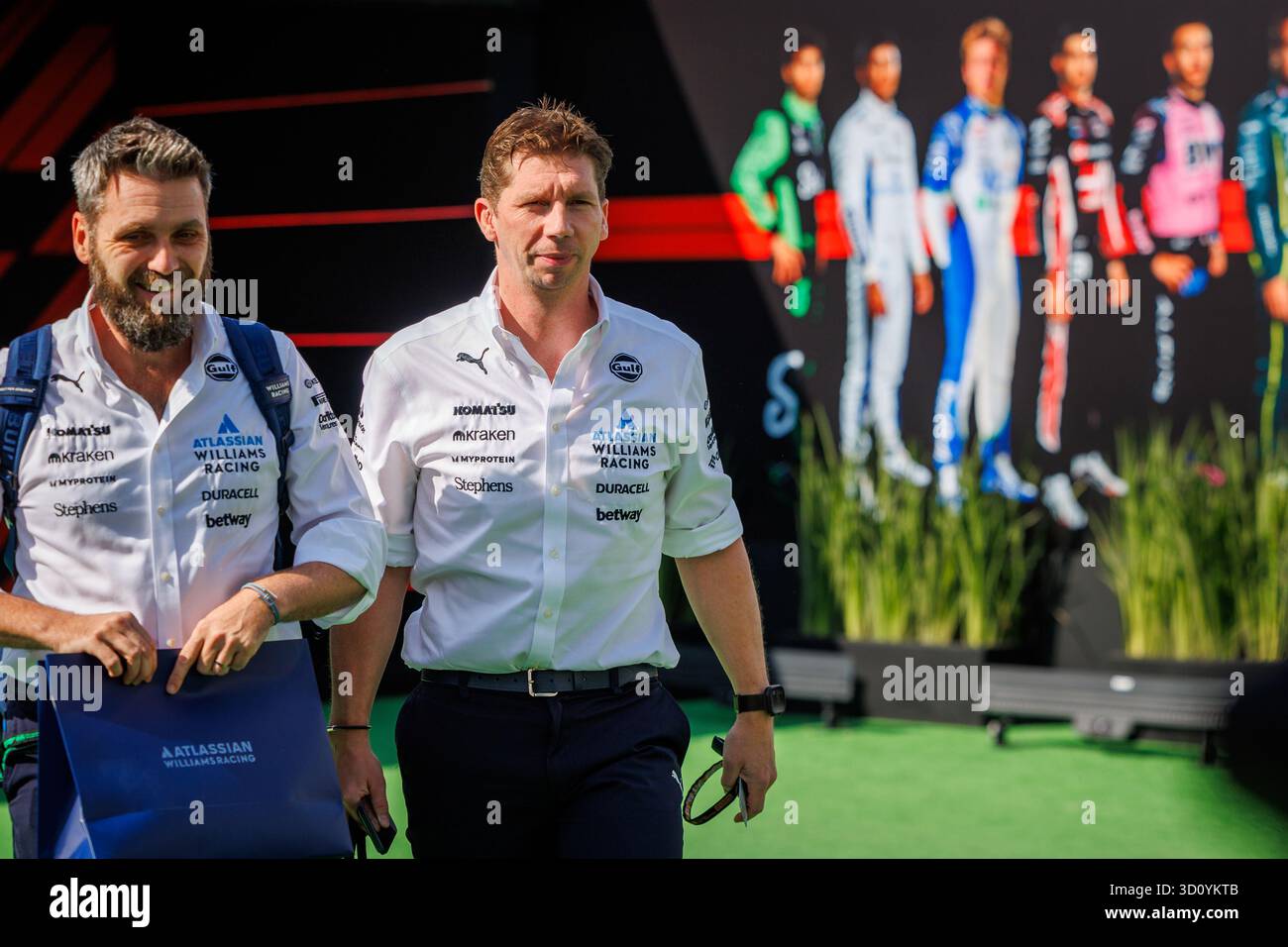 James Vowles, Team Principal of Williams Racing, enters the paddock ...