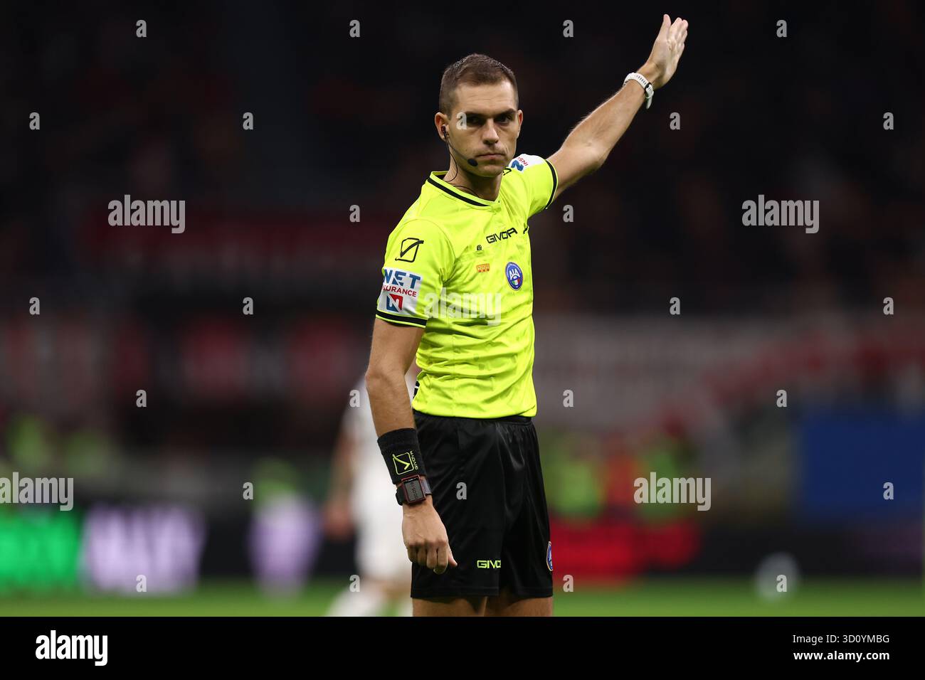Luca Zufferli, official referee, gestures during the Serie A football ...