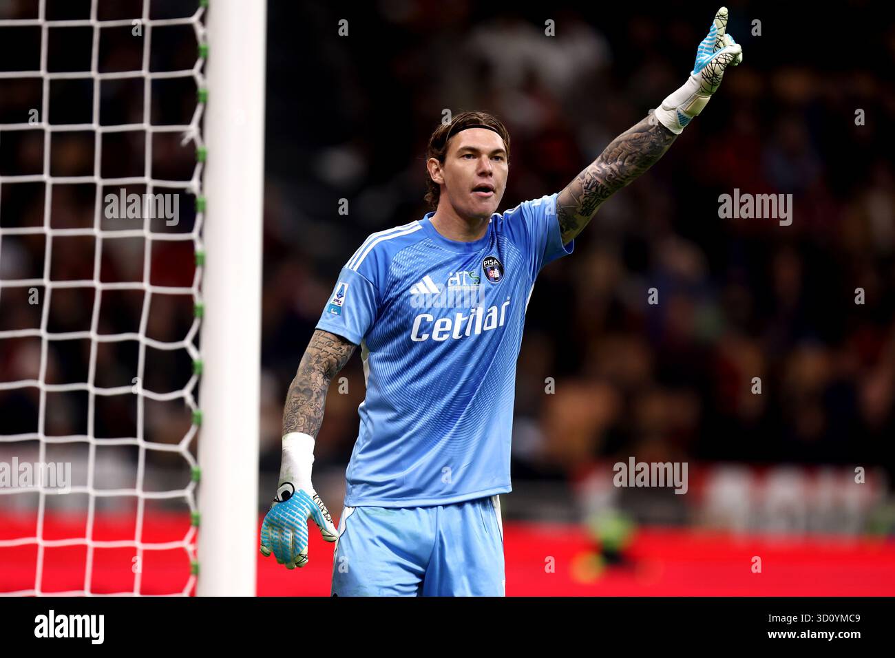 Adrian Semper of Pisa Sc gestures during the Serie A football match ...