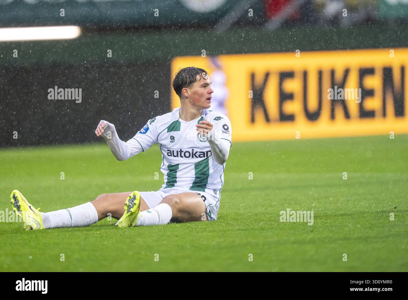SITTARD - (L-R) Thom van Bergen of FC Groningen during the Dutch ...