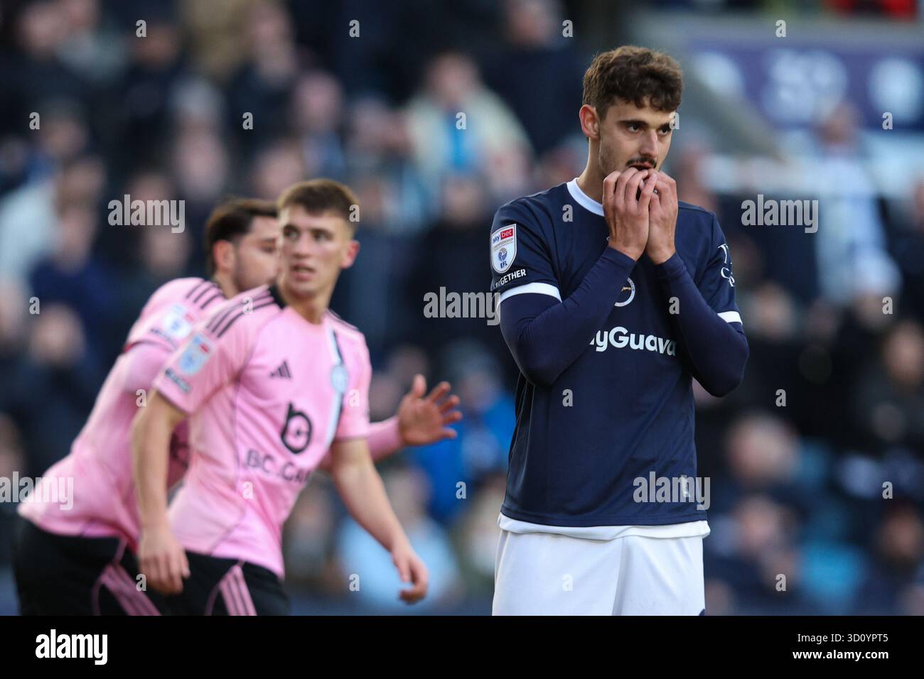 LONDON, UK - 25th Oct 2025: Mihailo Ivanovic of Millwall reacts after ...