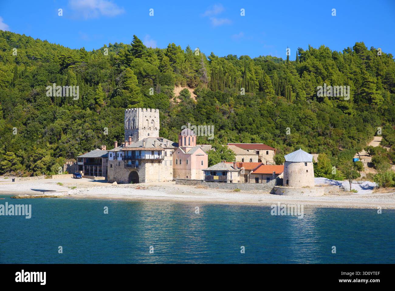 The pier of the Zograf Monastery on Mount Athos, Greece Stock Photo - Alamy