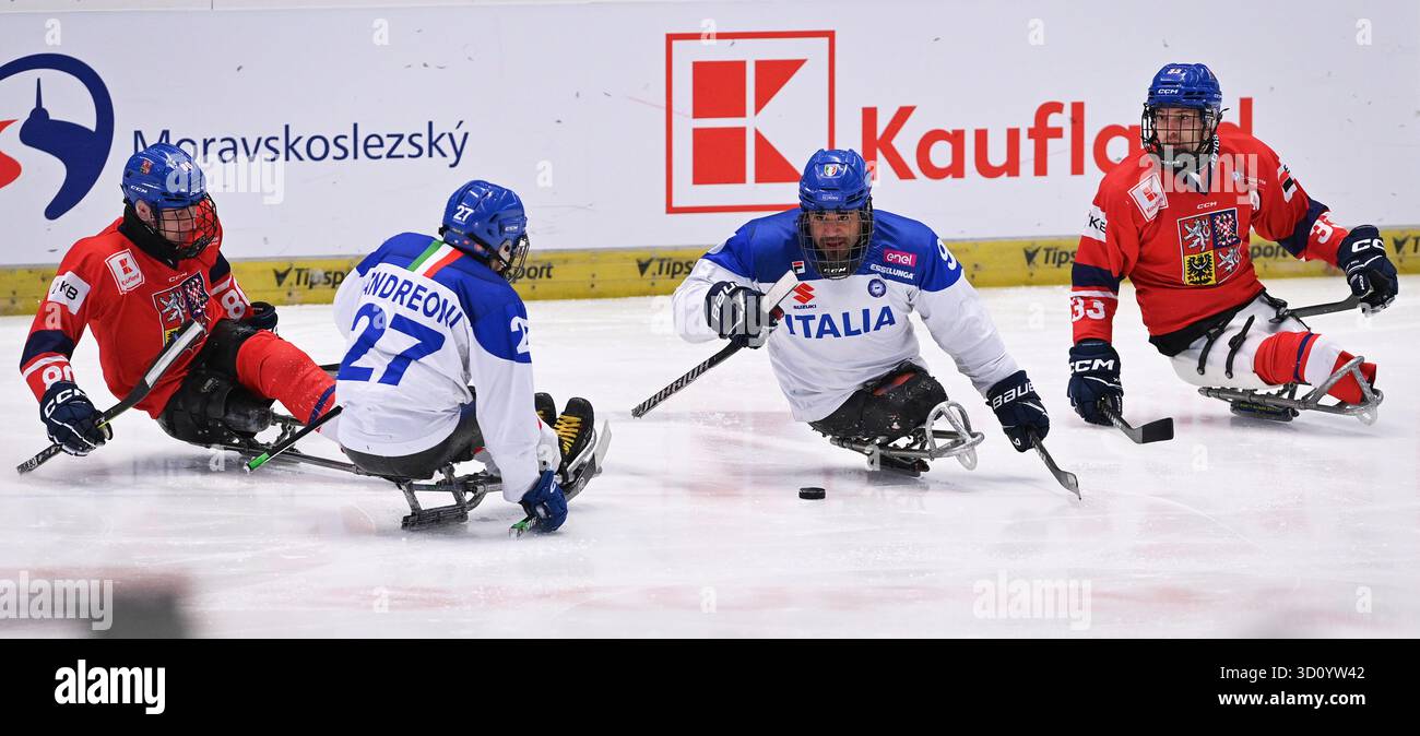 L-R Lukas Kapko (CZE), Alessandro Andreoni (ITA), Nikko Landeros (ITA ...