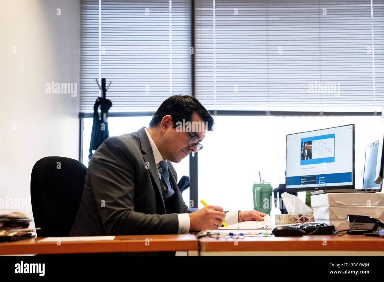 Chief prosecutor of the Gallant Commission Simon Tremblay works, in ...