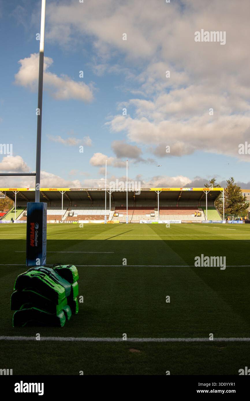 Twickenham Stoop in the sunshine before kick off in the match between ...