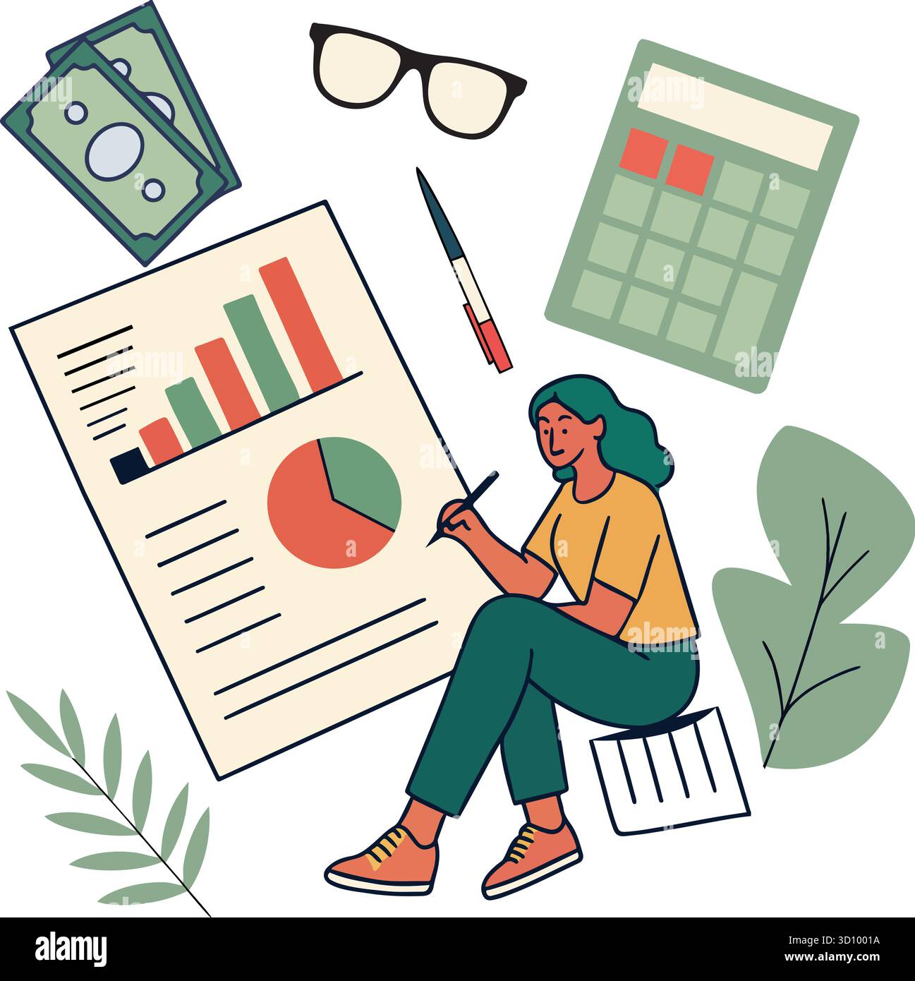 Financial data analyst female Cut Out Stock Images & Pictures - Alamy