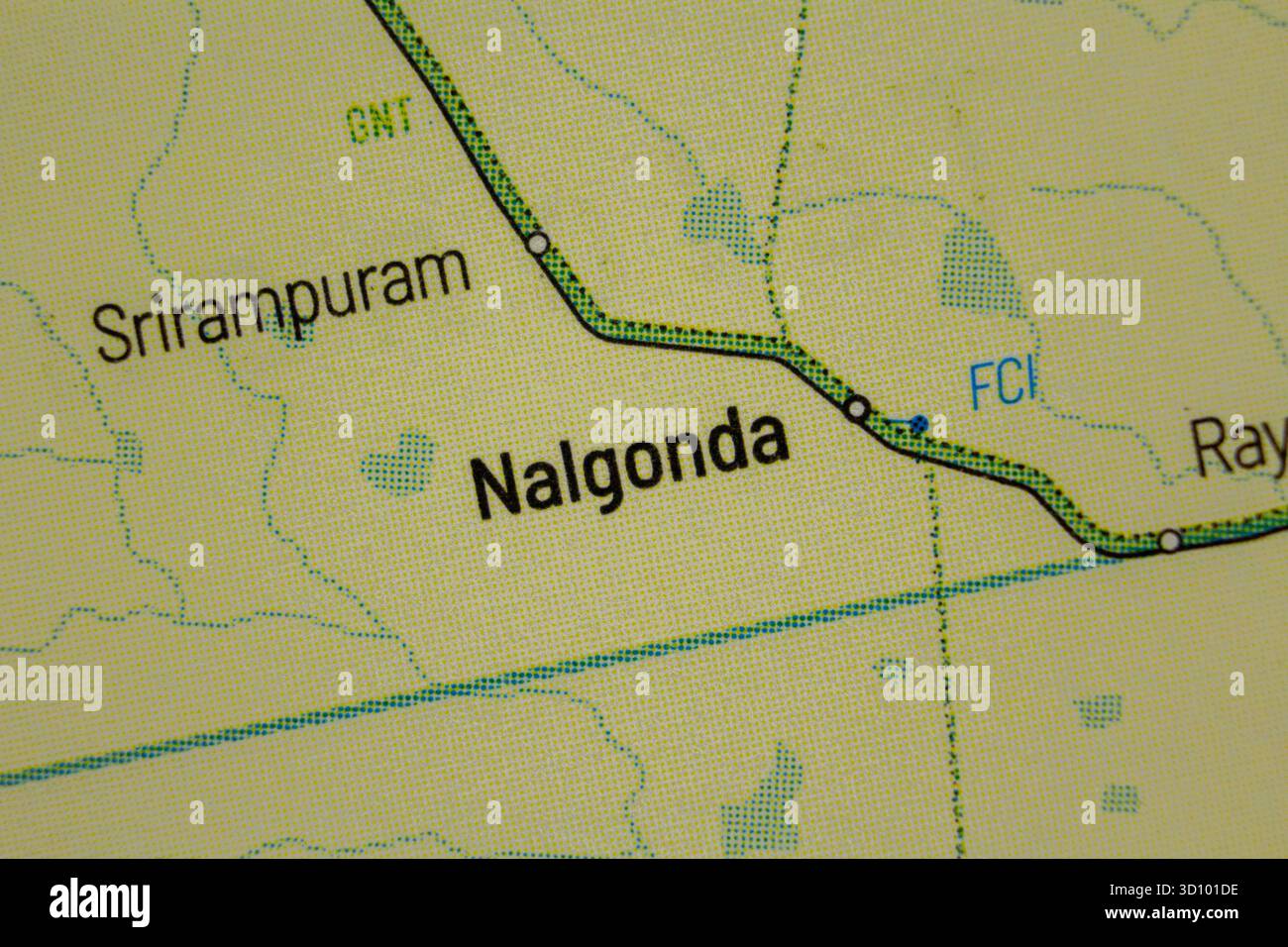 Nalgonda city map hi-res stock photography and images - Alamy