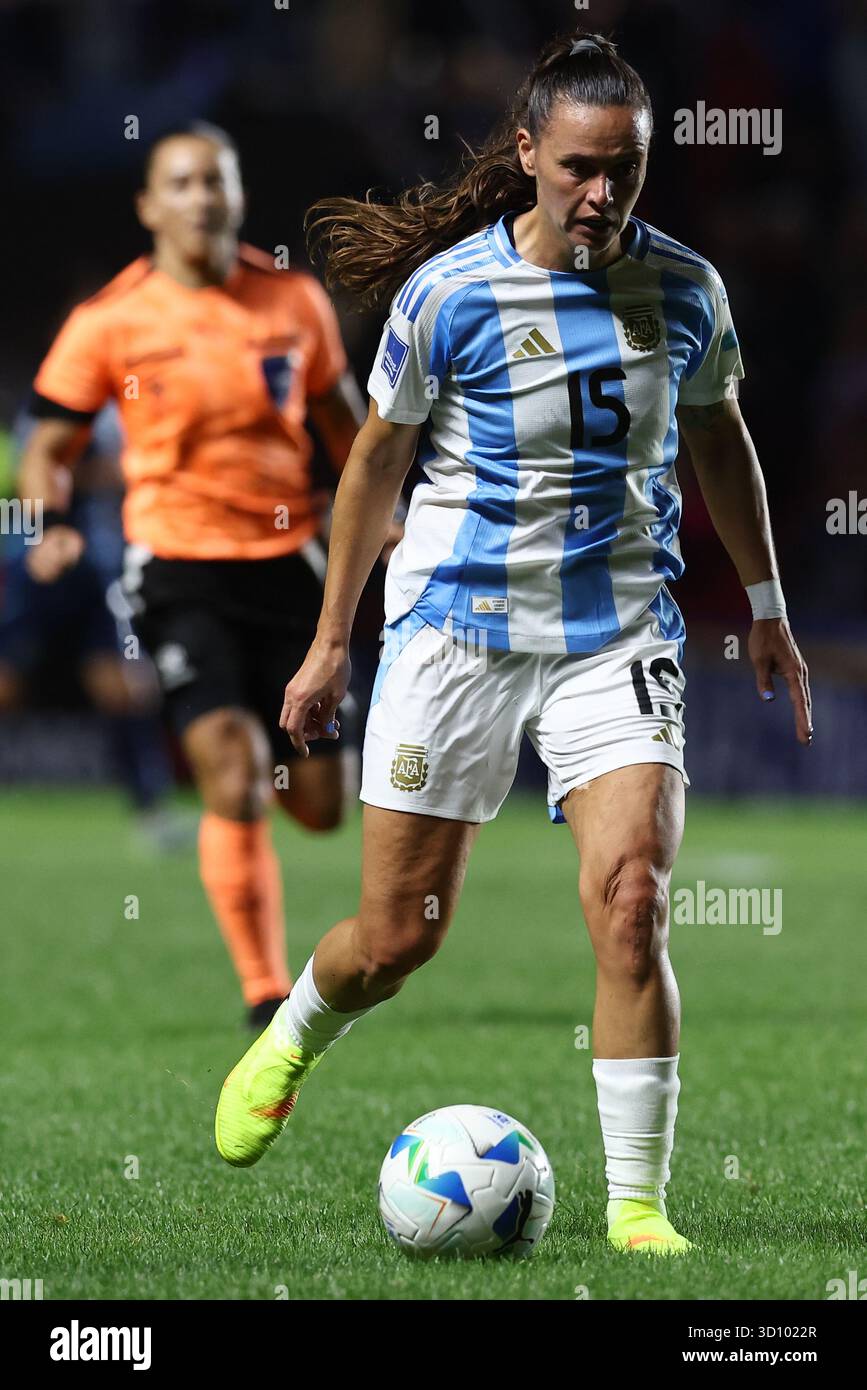 Argentina's midfielder Florencia Bonsegundo controls the ball during ...