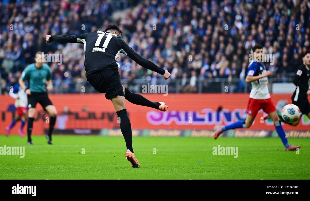 0:1 Goal [goal], Goal scorer Adam Daghim (Wolfsburg) Hamburg, October ...