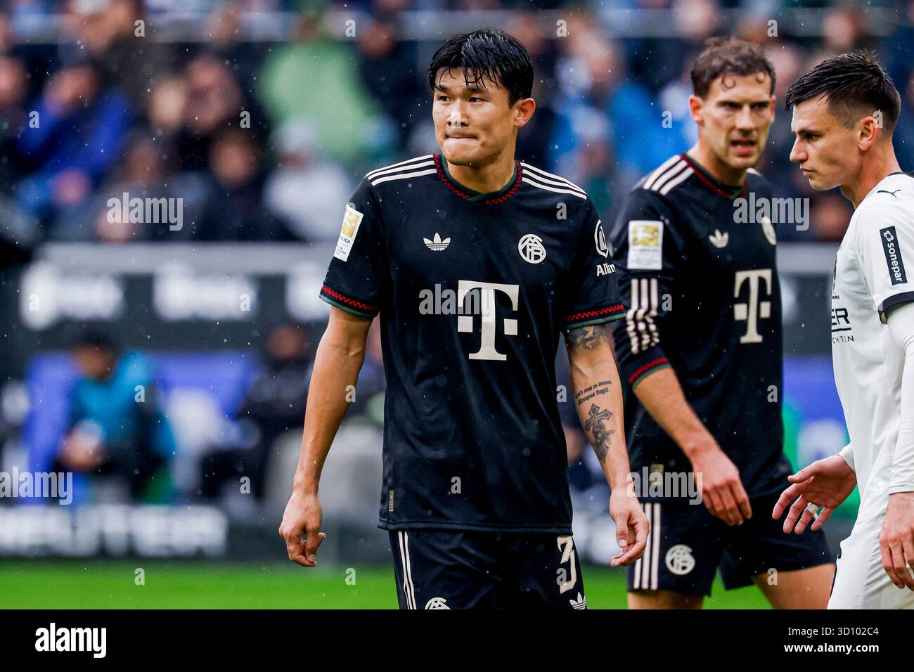 Kim Min-Jae of FC Bayern München looks on during the Bundesliga match ...