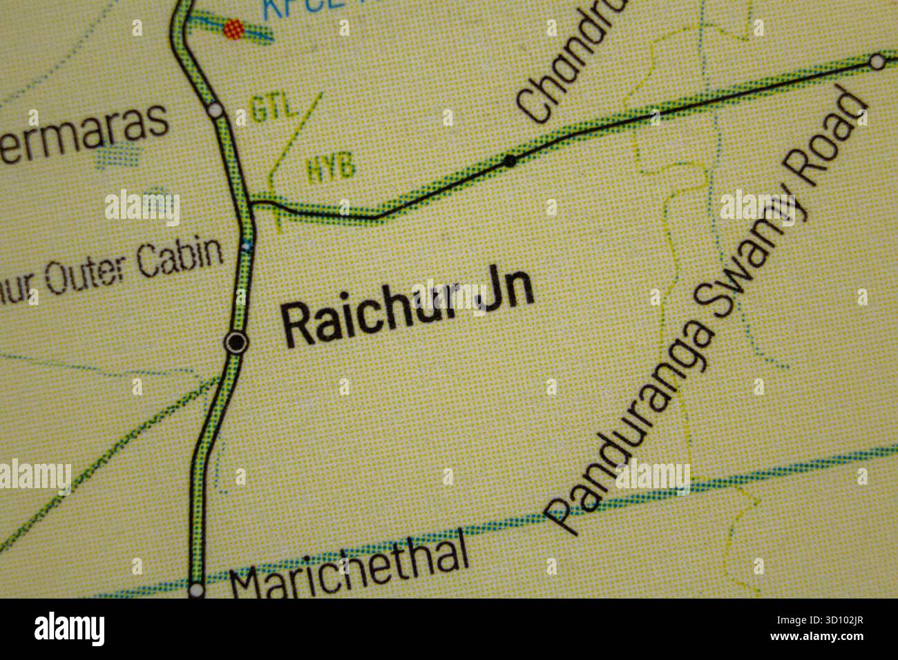Raichur Jn India Railways Junction Schematic Transport Map Train