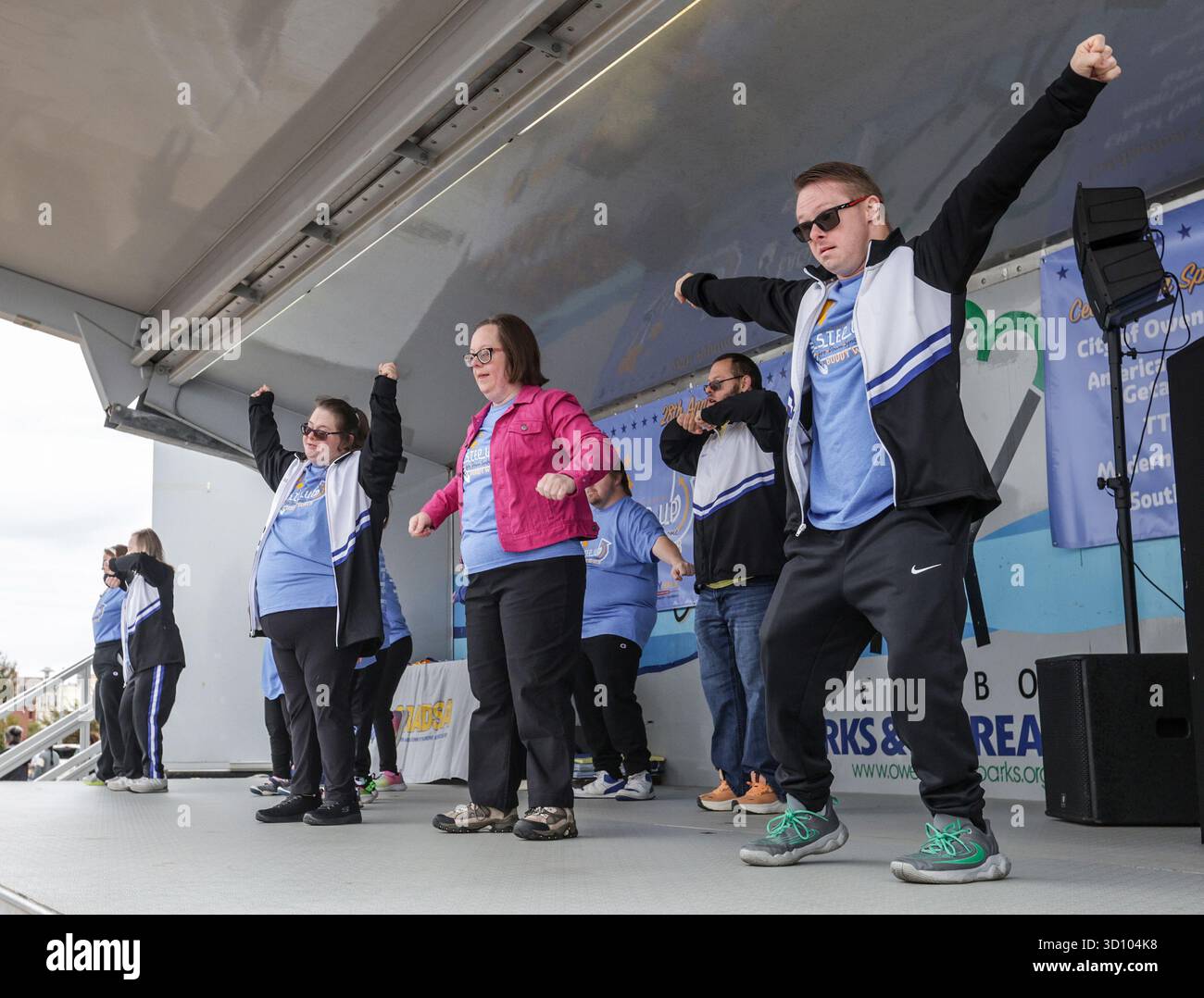 Members of the GRADSA Dance Team perform on stage at McConnell Plaza ...