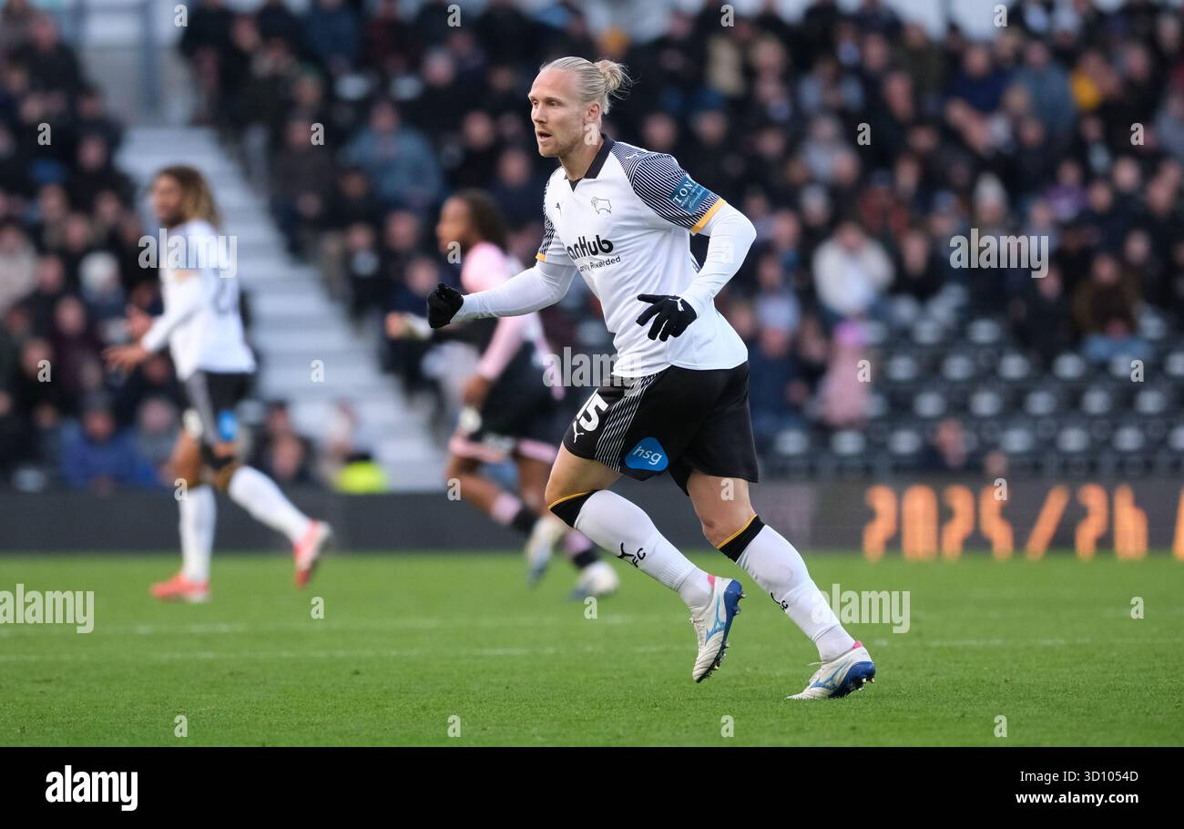 Lars Jorgen Salvesen of Derby County seen during the EFL Championship ...