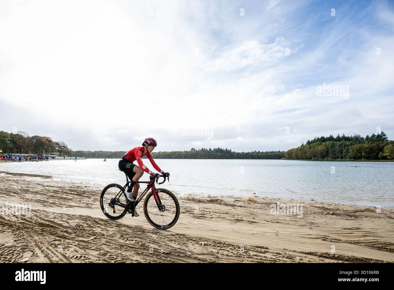 Dutch Aniek Van Alphen pictured in action during the elite women's race ...