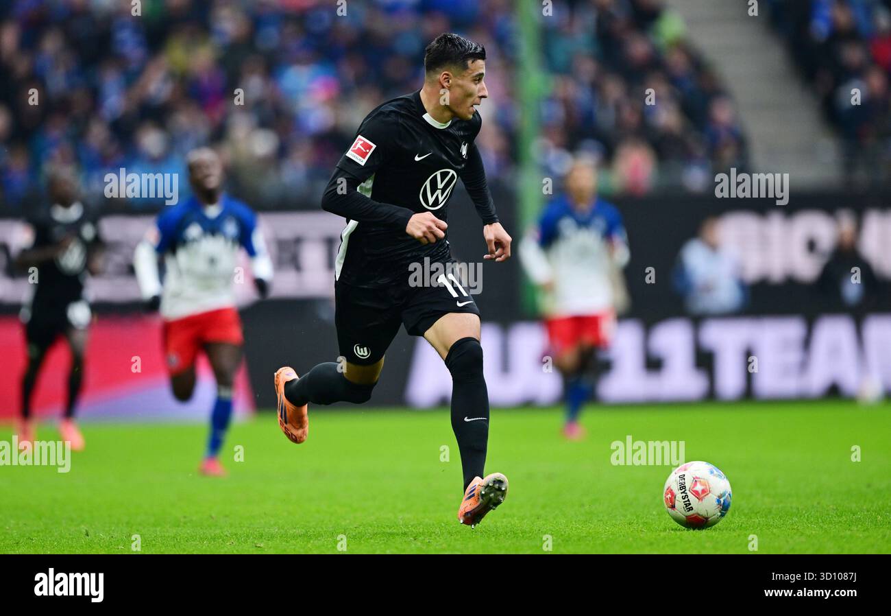 Adam Daghim (Wolfsburg) Hamburg, October 25, 2025, Football, Bundesliga ...