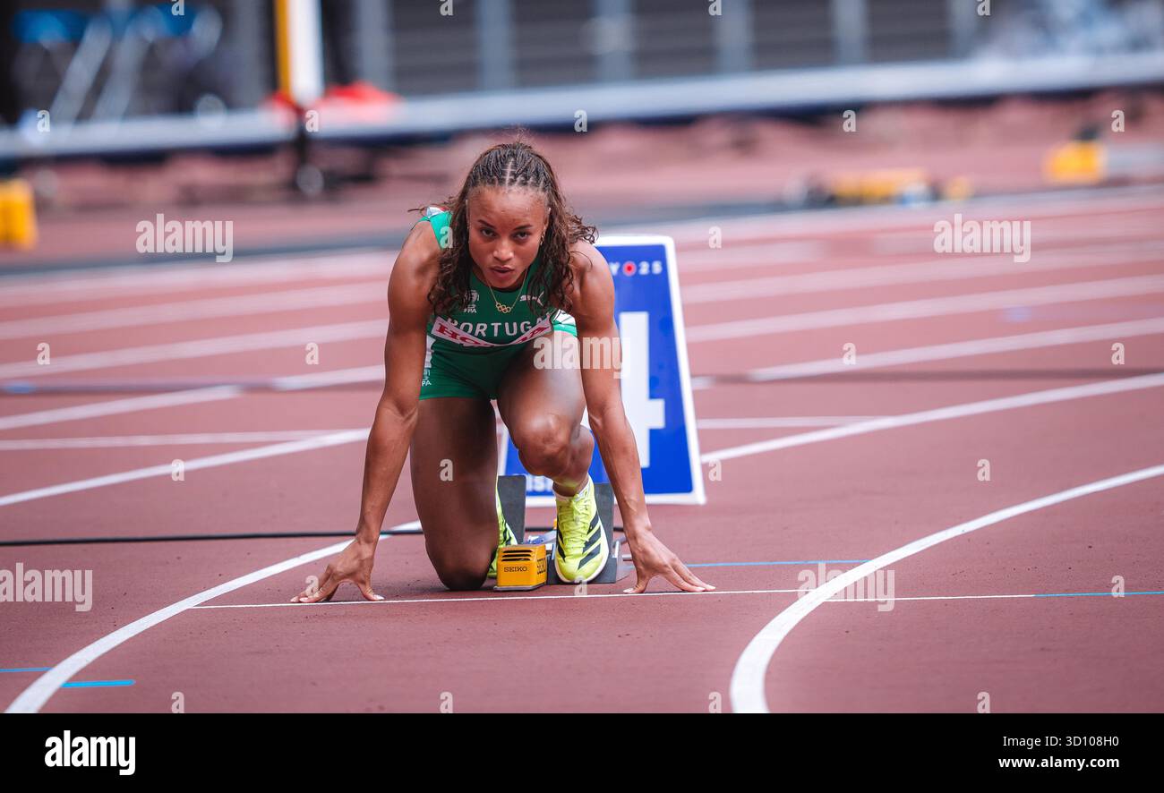 Fatoumata Binta Diallo participating in the World Athletics ...